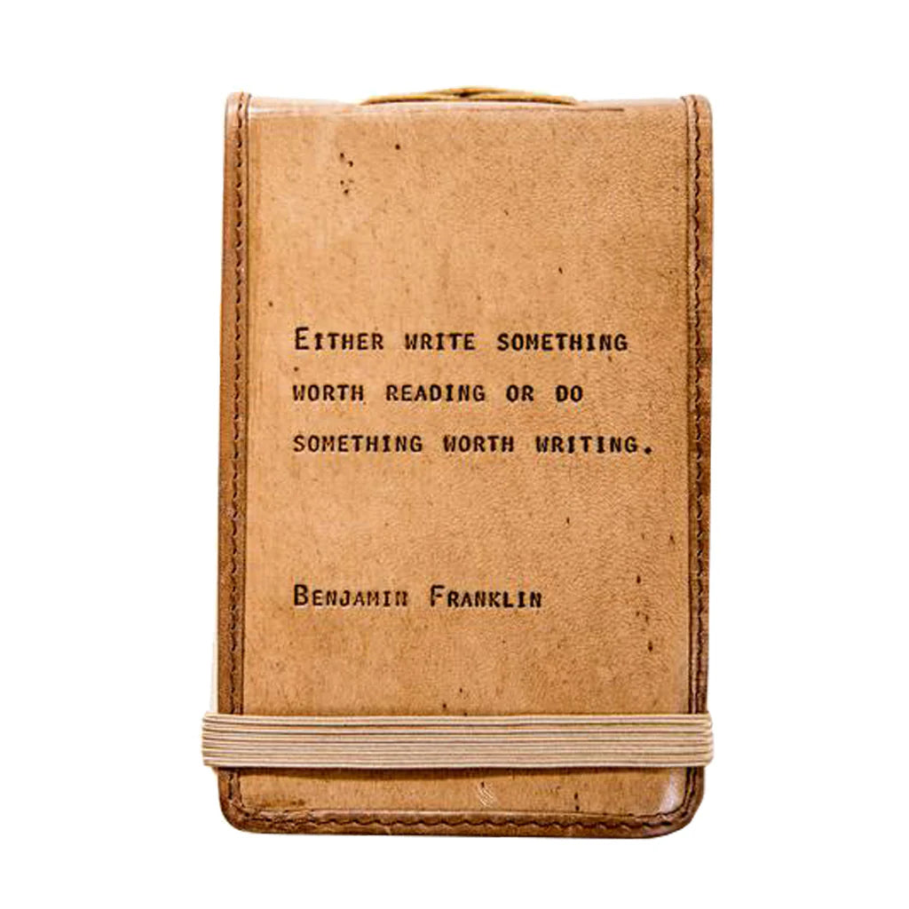 Mini Benjamin Franklin Leather Journal - 4" x 6" – Belleville Market