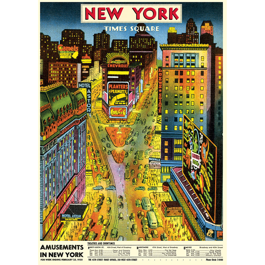 New York Times Square - Cavallini Poster Wrap – Belleville Market
