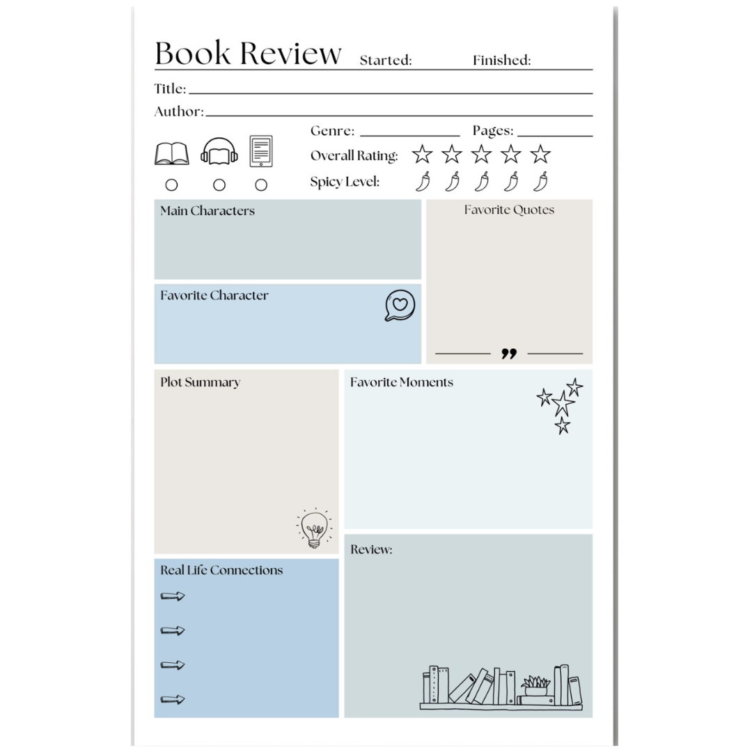 Book Review Notepad – Belleville Market