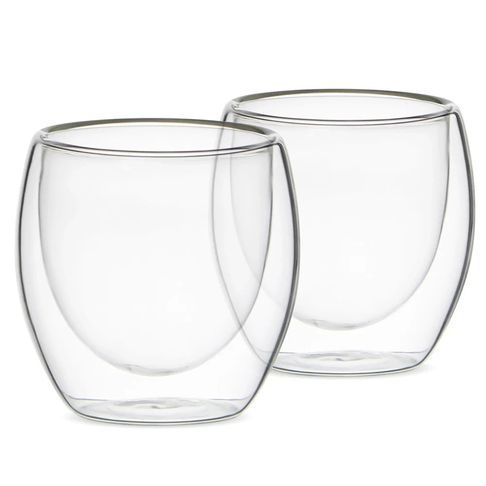 Double Walled Glass Espresso Cups - Kaffe – Belleville Market