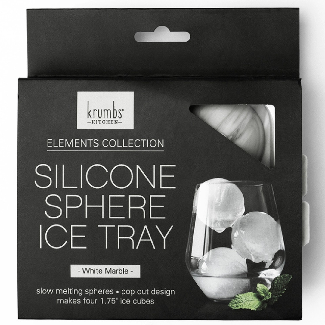 Silicone Sphere Ice Mold - White Marble – Belleville Market