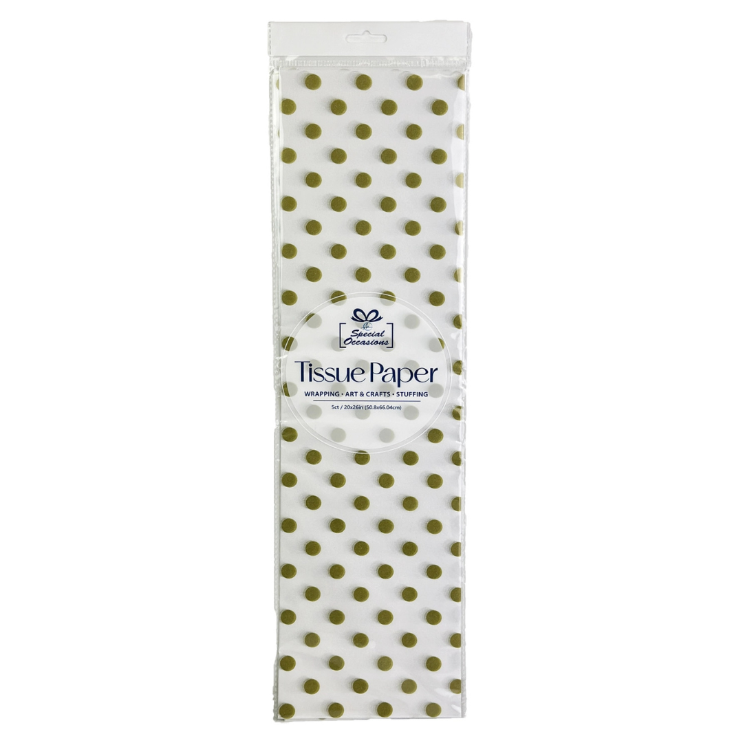 Special Occasions Tissue Paper - Gold Dots – Belleville Market